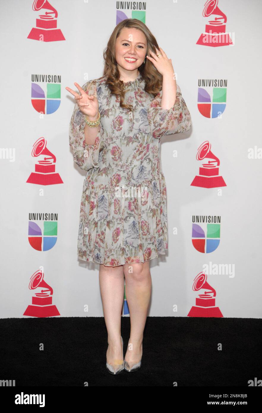 Jesse Huerta, of Jesse & Joy, poses backstage at the 13th Annual Latin ...