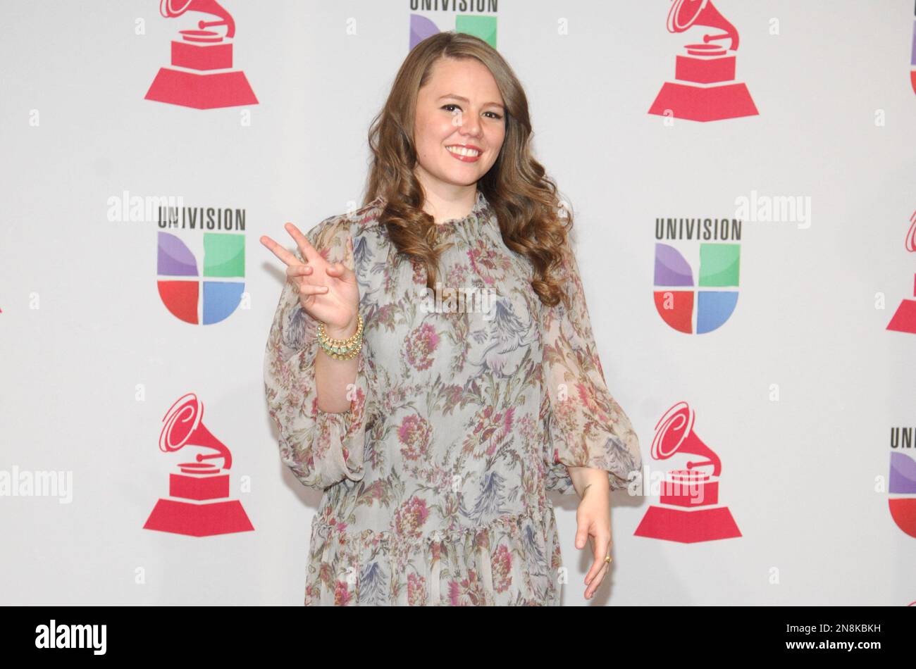 Jesse Huerta, of Jesse & Joy, poses backstage at the 13th Annual Latin ...