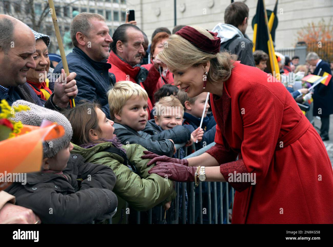 Princess Mathilde is seen following a religious service held at the ...