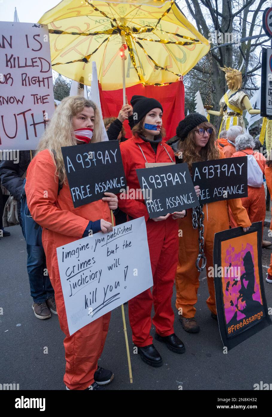 London, UK. 11 Feb 2923. The Don't Extradite Assange Campaign met in ...