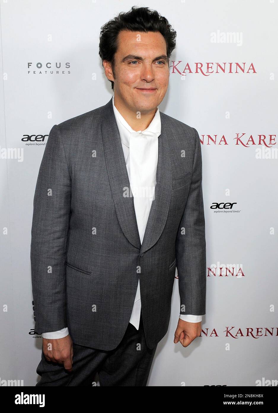 Joe Wright, director of "Anna Karenina," poses at the premiere of the ...