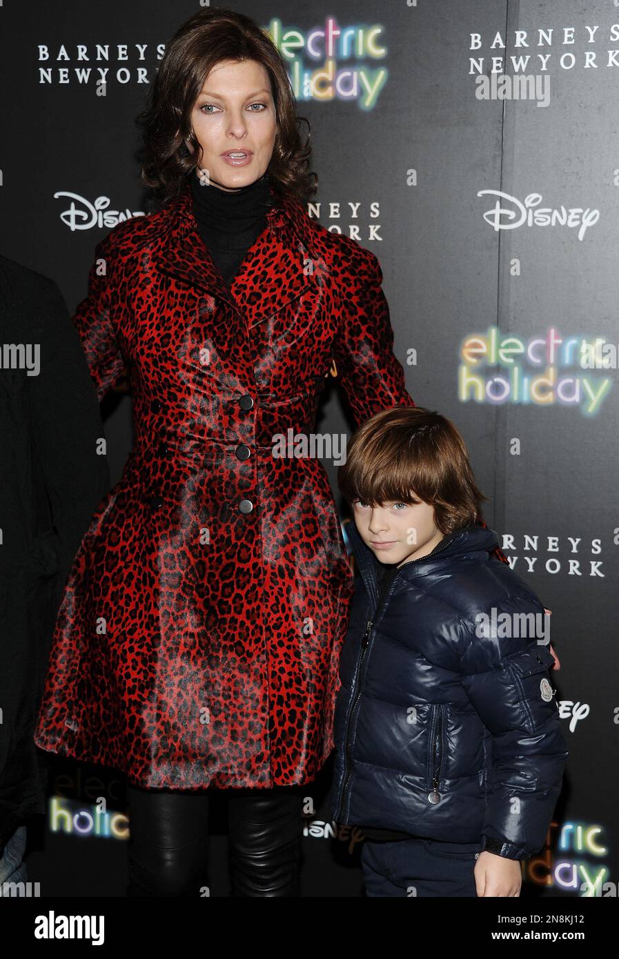 Model Linda Evangelista and son Augustin Evangelista attend the ...