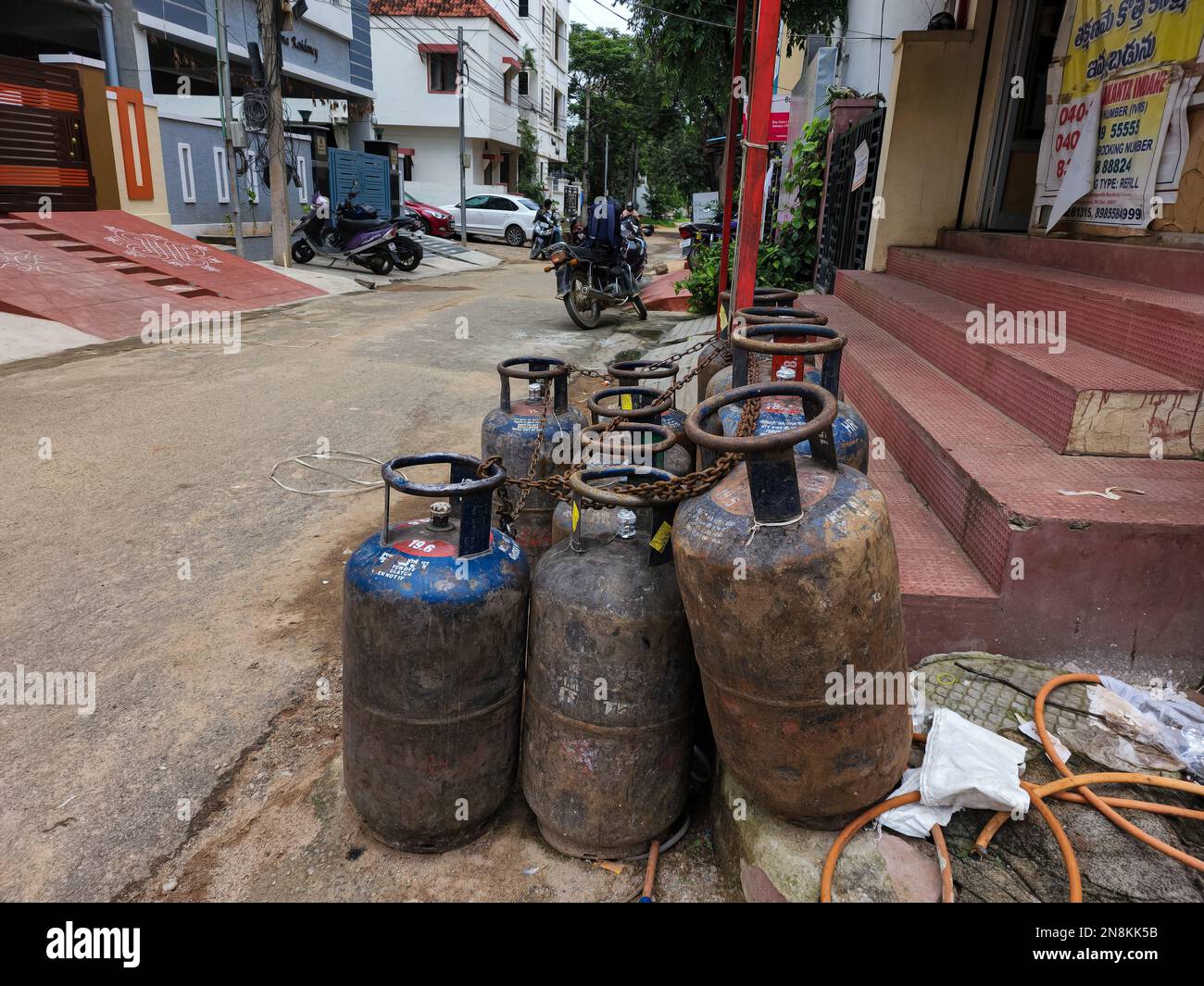 Old gas cylinders hi-res stock photography and images - Alamy