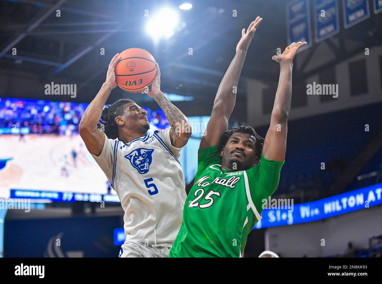 ATLANTA, GA - FEBRUARY 11: Georgia State Panthers guard Brenden Tucker ...
