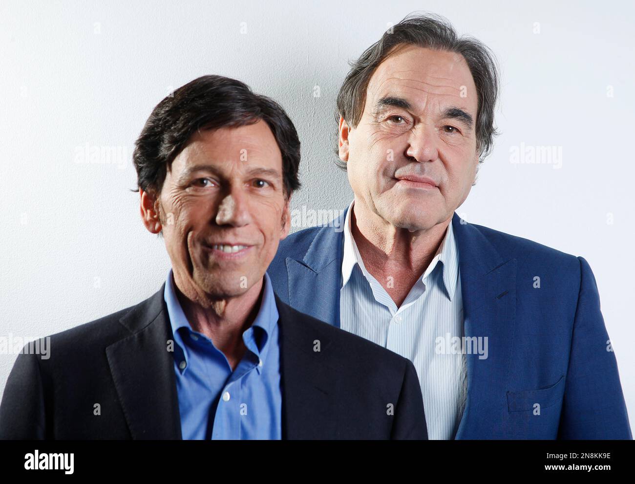 American film director, screenwriter and producer Oliver Stone (right ...