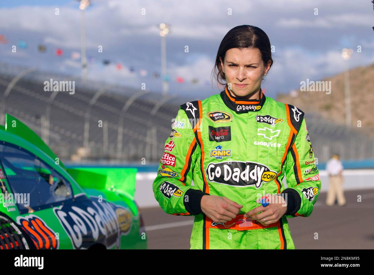 NASCAR driver Danica Patrick following qualifying for the AdvoCare 500 ...