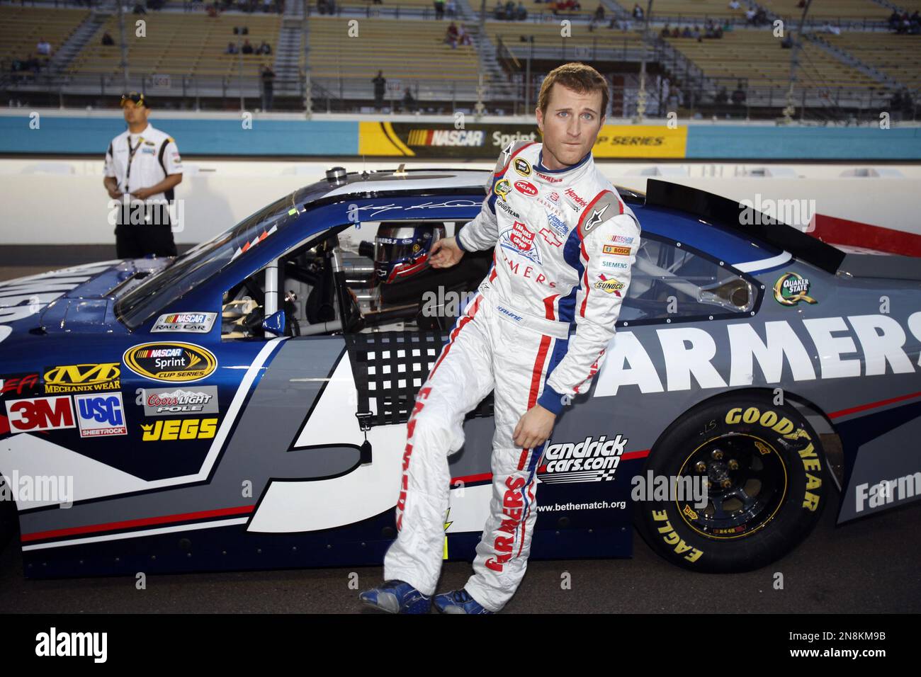 NASCAR driver Kasey Kahne following qualifying for the AdvoCare 500 ...