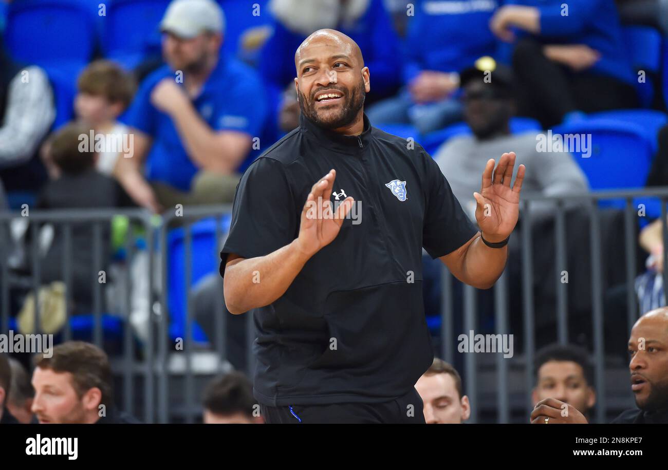 ATLANTA, GA - FEBRUARY 11: Georgia State Panthers coach Jonas Hayes ...