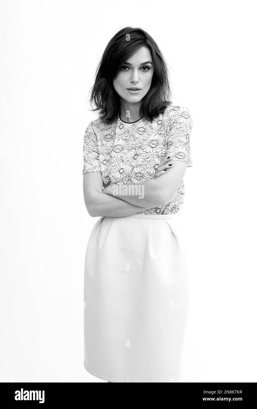 Actress Keira Knightley, from the film "Anna Karenina", poses for a ...