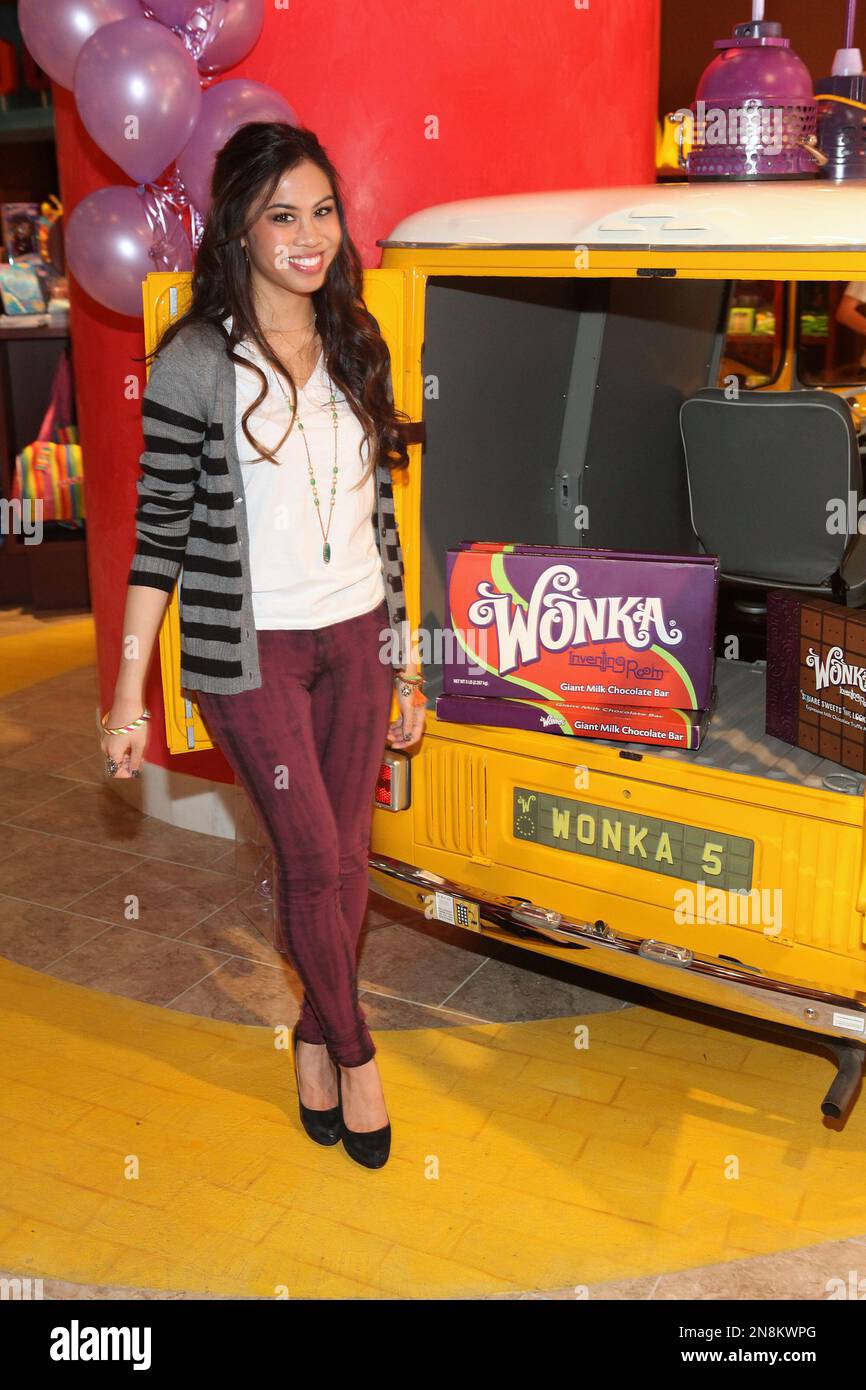 Ashley Argota is seen at the new Wonka store at Sweet! Hollywood during ...