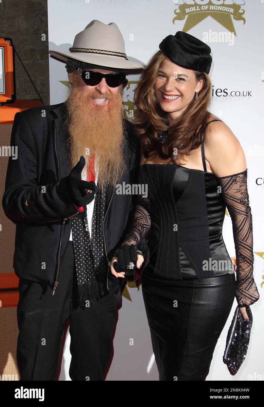 Billy and Gilligan Gibbons arrive for the Classic Rock Roll Of Honour ...