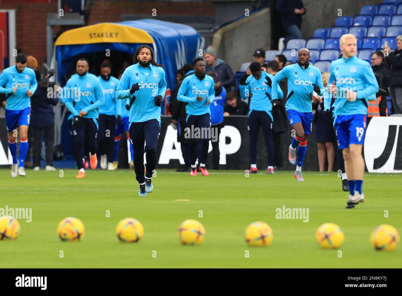 London, UK. 11th Feb, 2023. Jaïro Riedewald of Crystal Palace and the ...