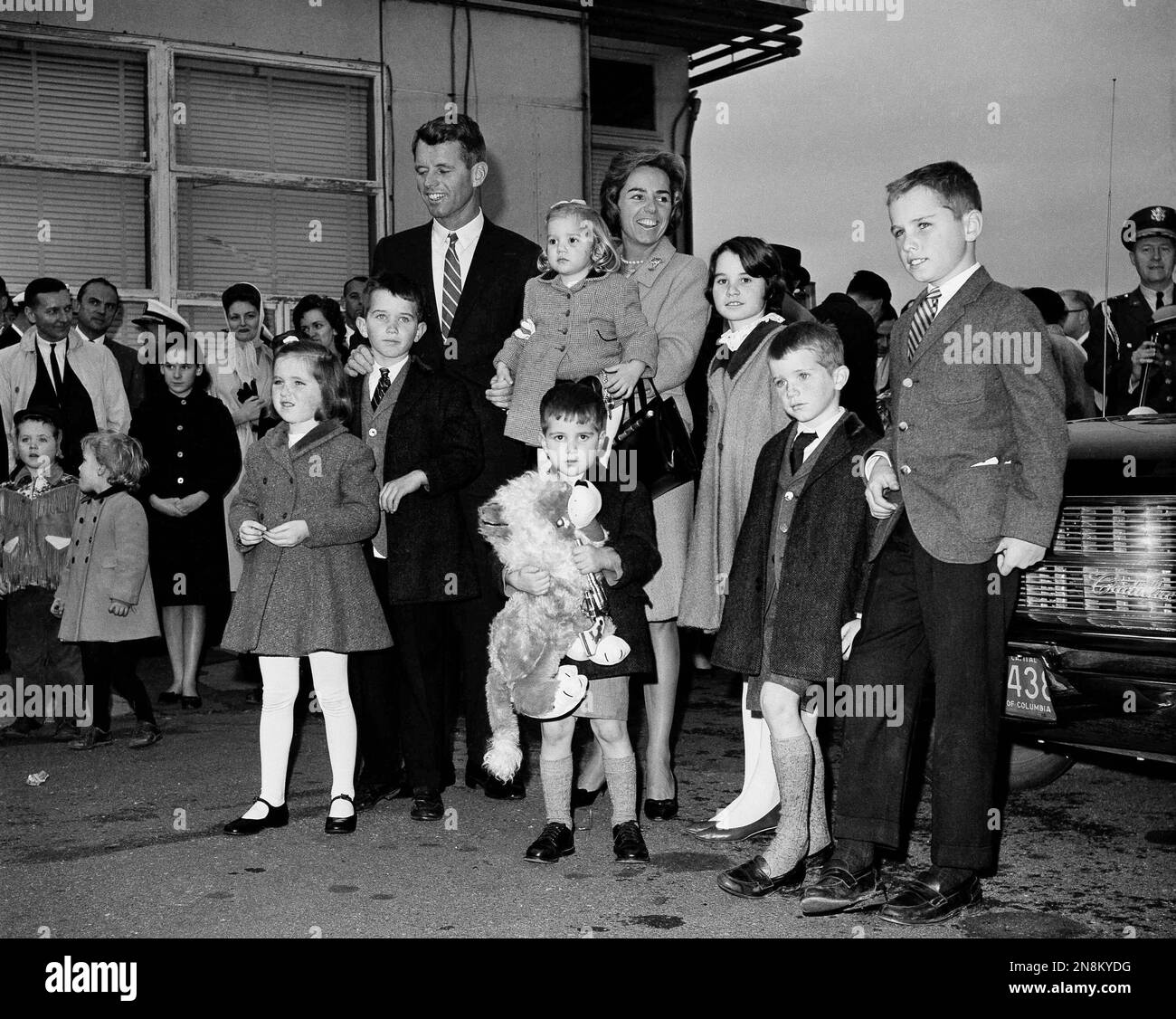 Attorney General Robert Kennedy and his wife Ethel pose with their ...