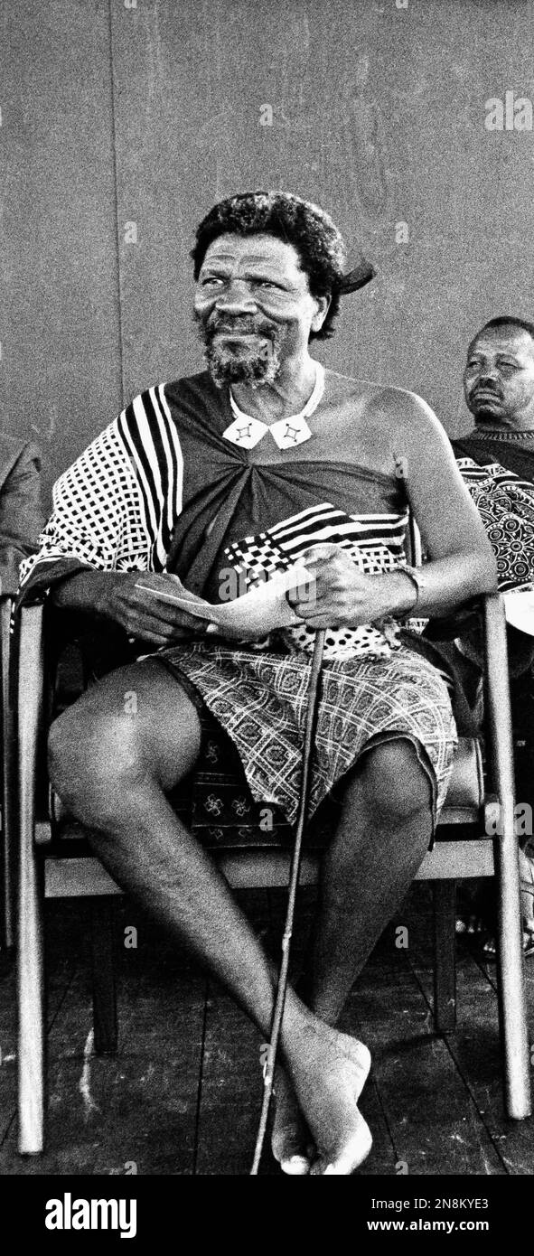 King Sobhuza II of Swaziland is shown in 1967. (AP Photo Stock Photo ...