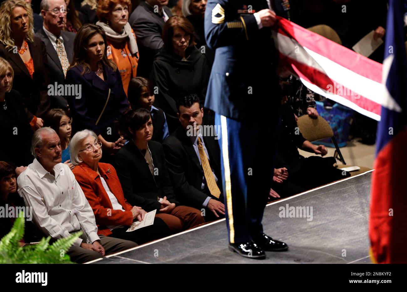 Edith Royal, wife of Darrell K Royal, second from left, and her son ...