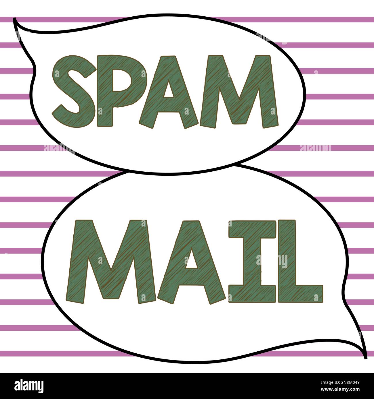 Hand writing sign Spam Mail. Internet Concept Intrusive advertising ...