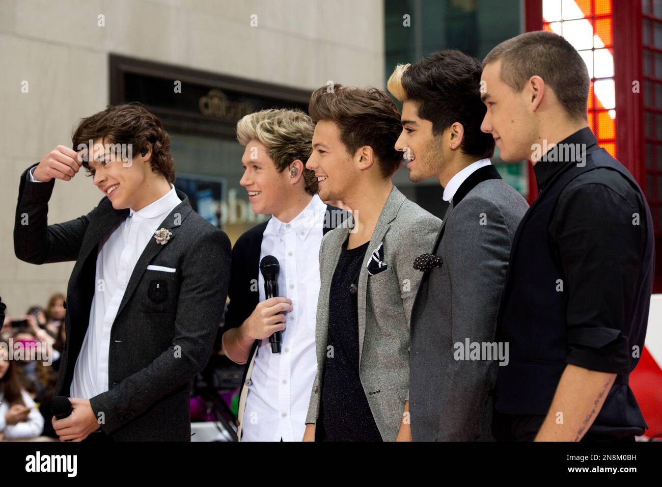 One Direction members, from left, Harry Styles, Niall Horan, Louis ...