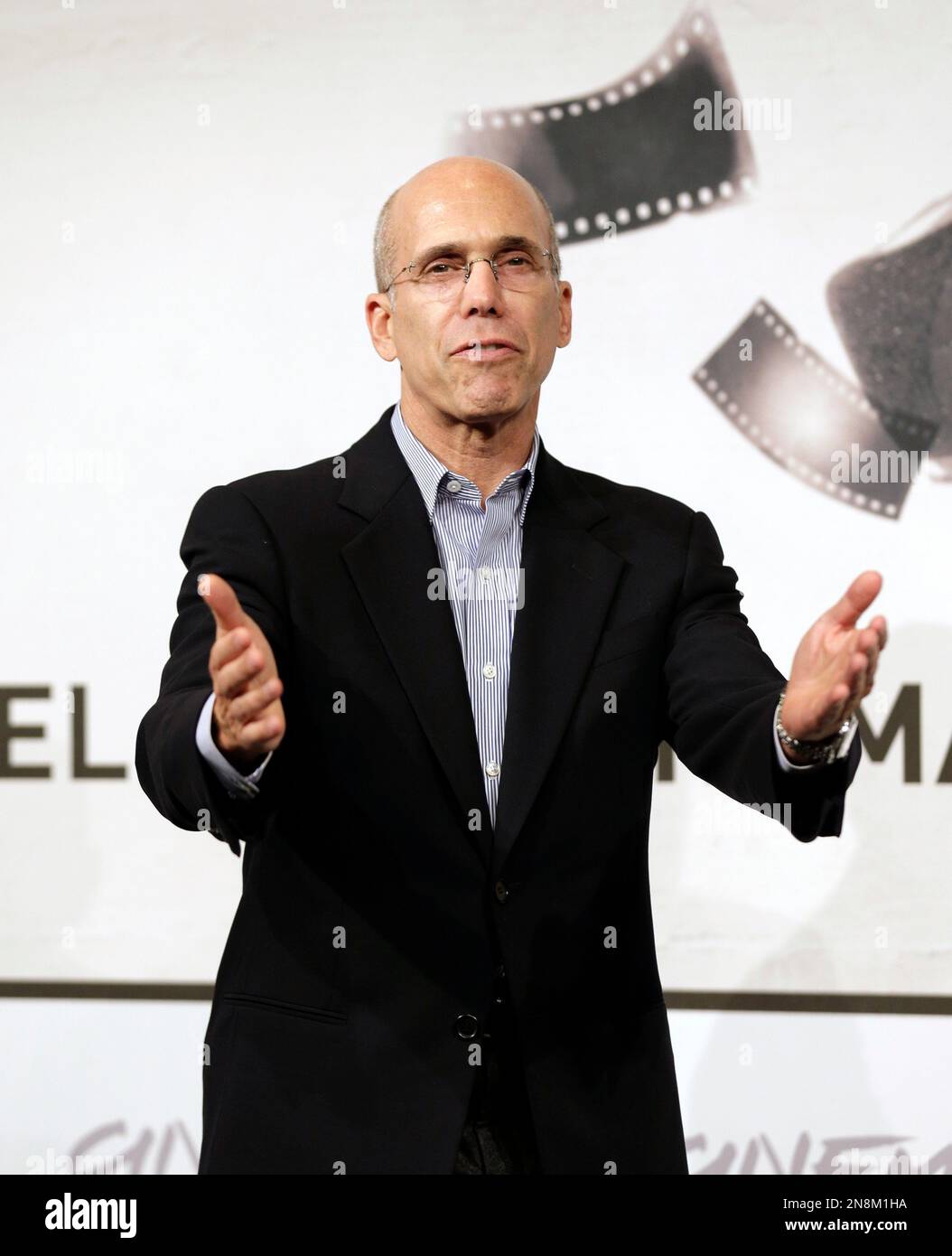 Dreamworks Animation CEO Jeffrey Katzenberg poses for photographers at ...