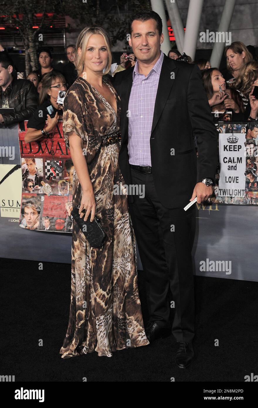 Molly Sims, left, and Scott Stuber attend the world premiere of "The ...