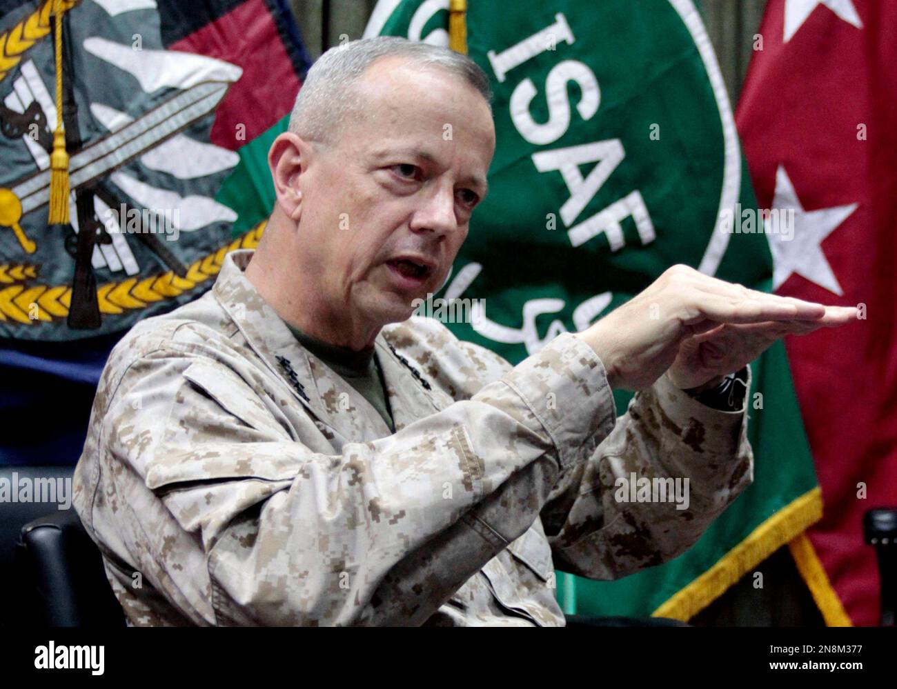 FILE - This July 22, 2012, file photo shows U.S. Gen. John Allen, top ...