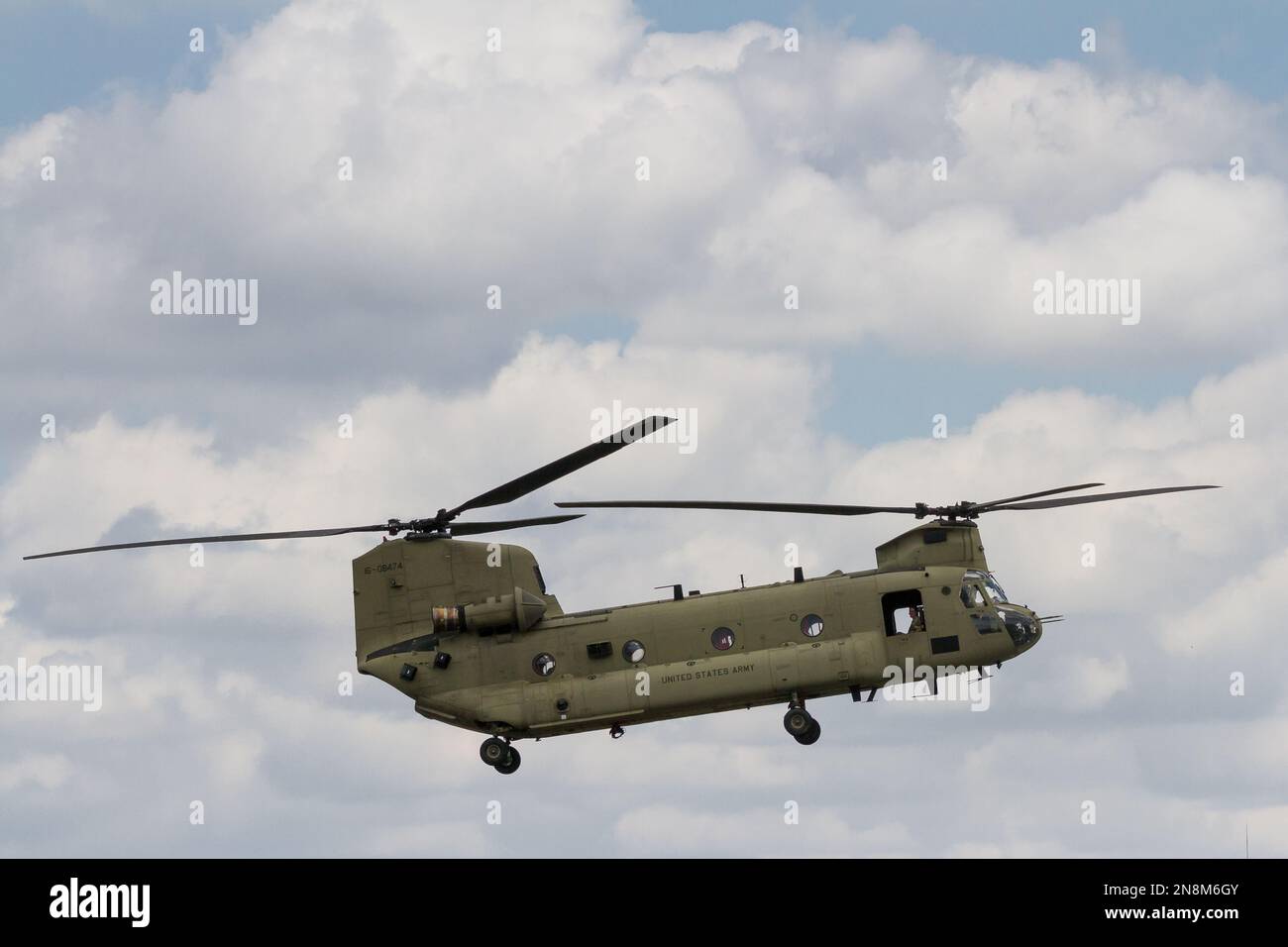 A Boeing CH 47 Chinook helicopter with the United States Army at Yokota ...