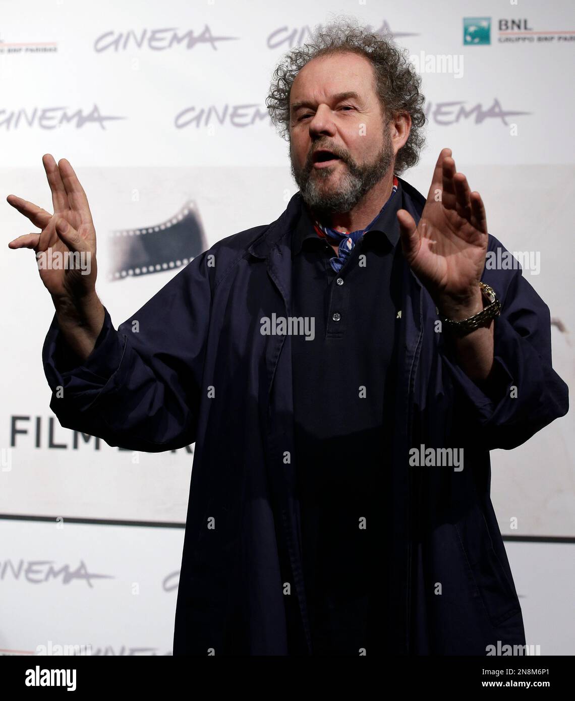 Director Mike Figgis poses during a photocall presenting his movie ...
