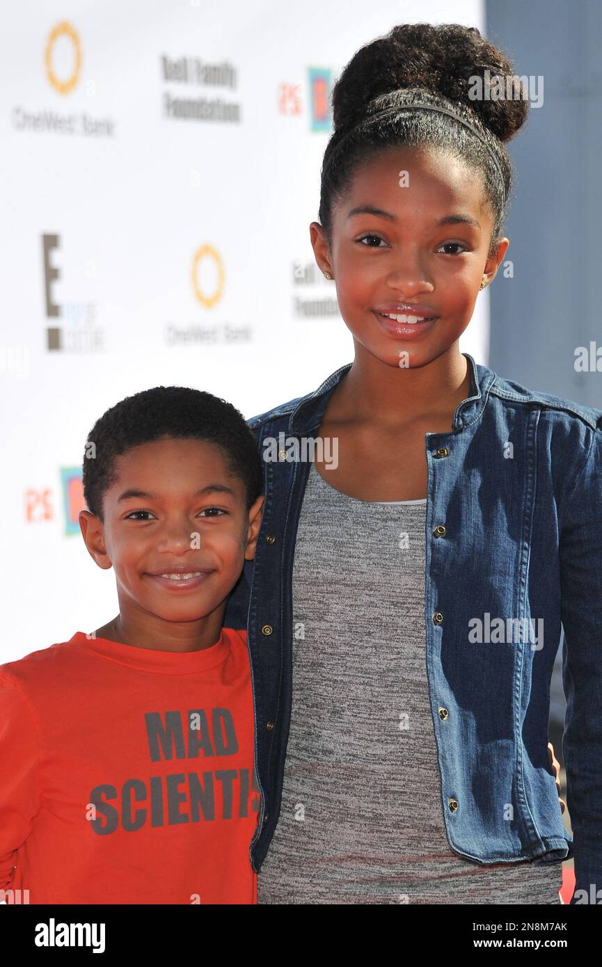 Sayeed Shahidi, left, and Yara Shahidi attend the "Express Yourself ...