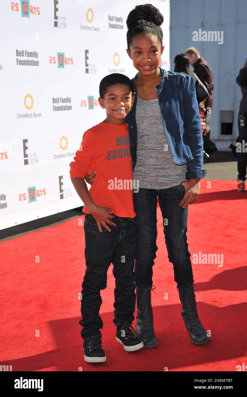 Sayeed Shahidi, left, and Yara Shahidi attend the "Express Yourself ...