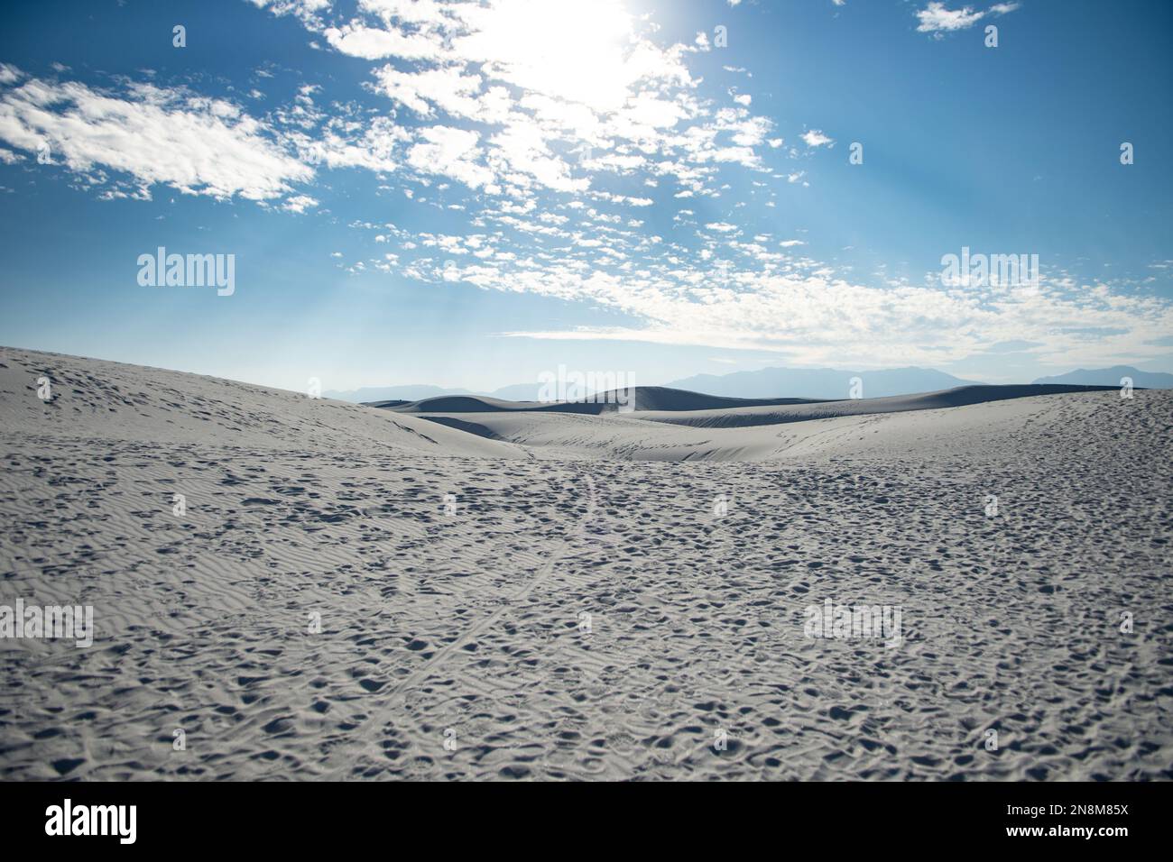 Gypsum Sand Dunes, White Sands National Park, New Mexico, USA Stock ...