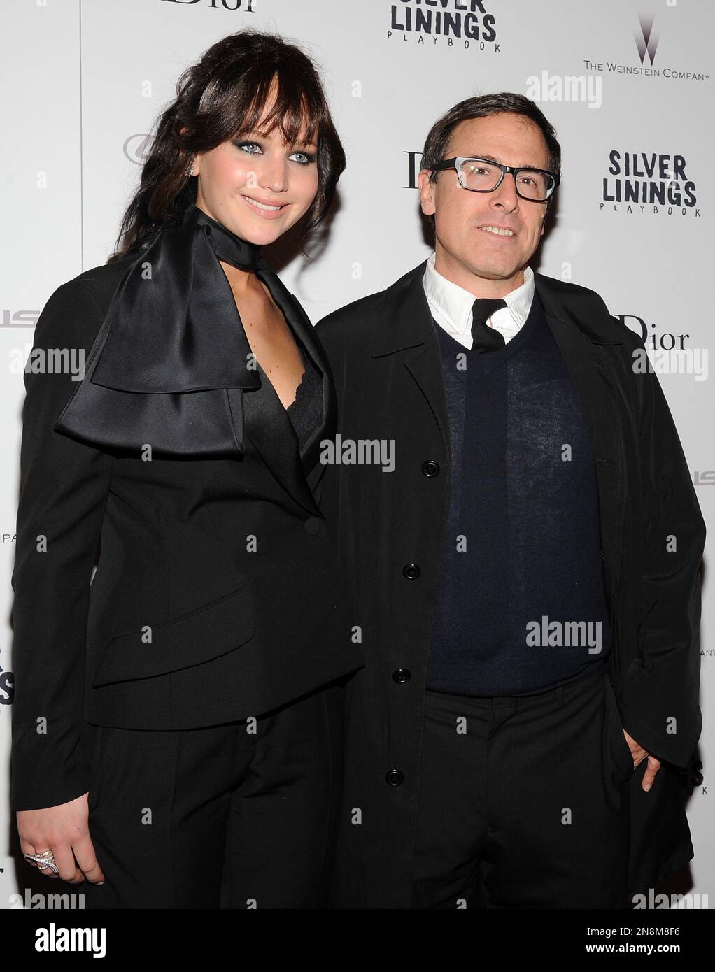 Actress Jennifer Lawrence and filmmaker David O. Russell attend a ...