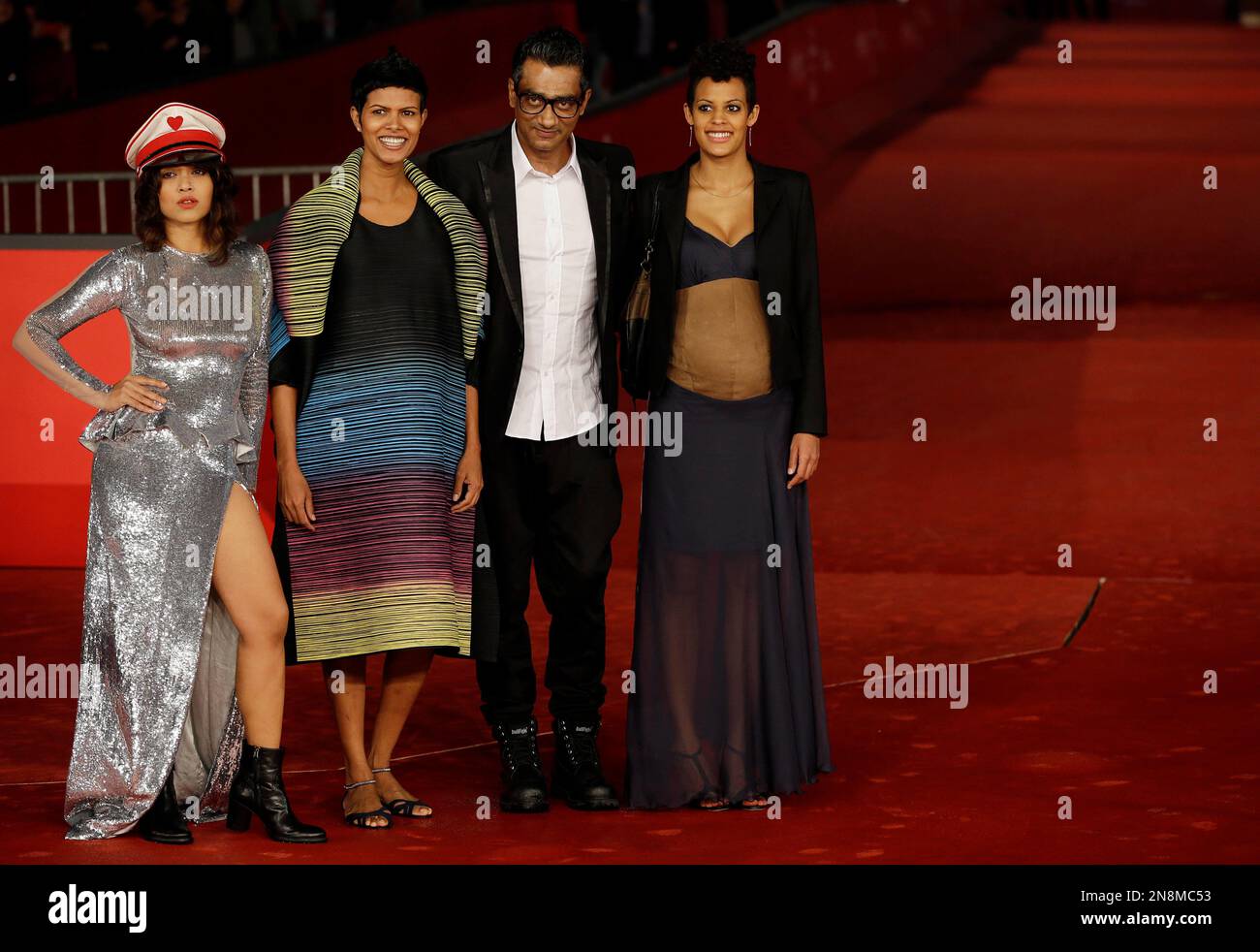 From left, Indian actresses Rii Sen, Tinu Verghese, director Q and ...