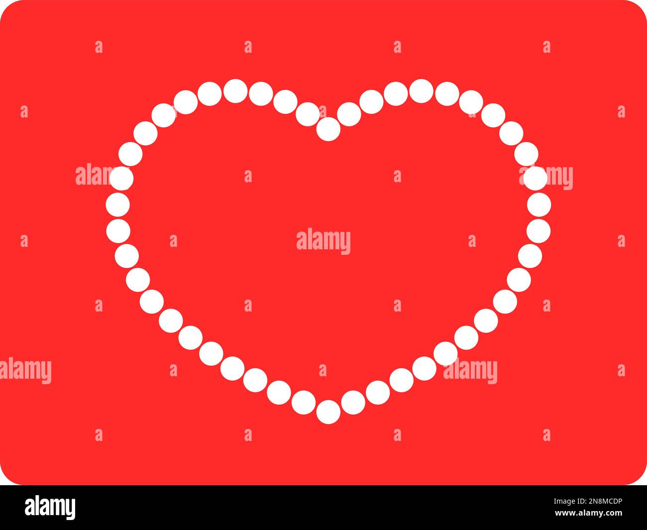 String of beads in heart shape, vector illustration Stock Vector Image ...
