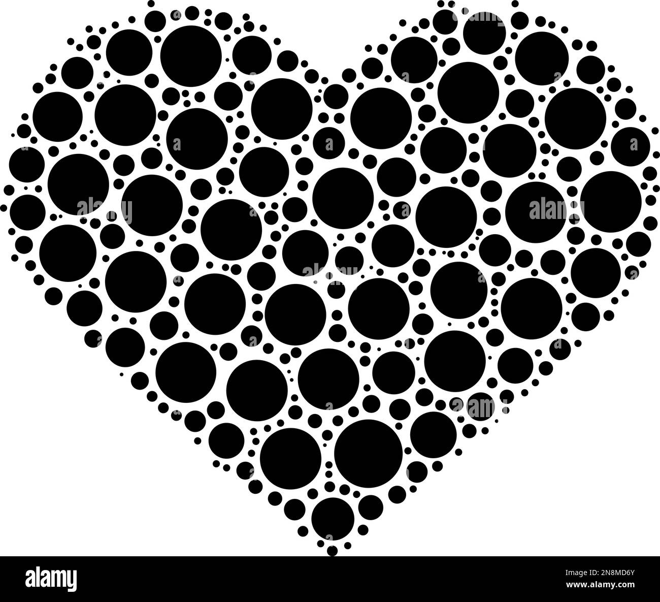 Dotted heart. Symbol of love. Vector illustration Stock Vector Image ...