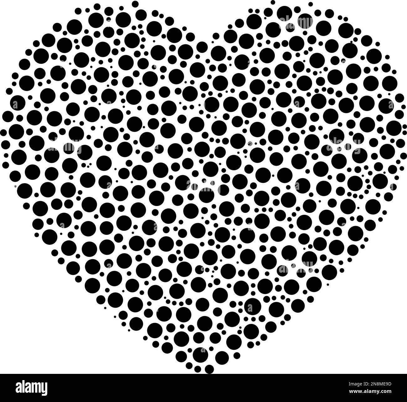 Dotted heart. Symbol of love. Vector illustration Stock Vector Image ...