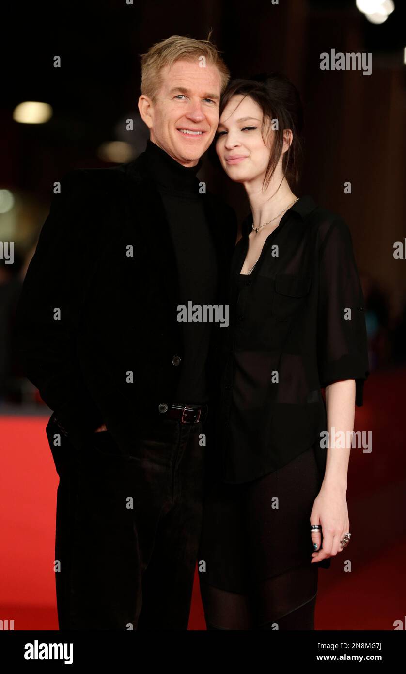 Actor Matthew Modine arrives on the red carpet with his daughter Ruby ...