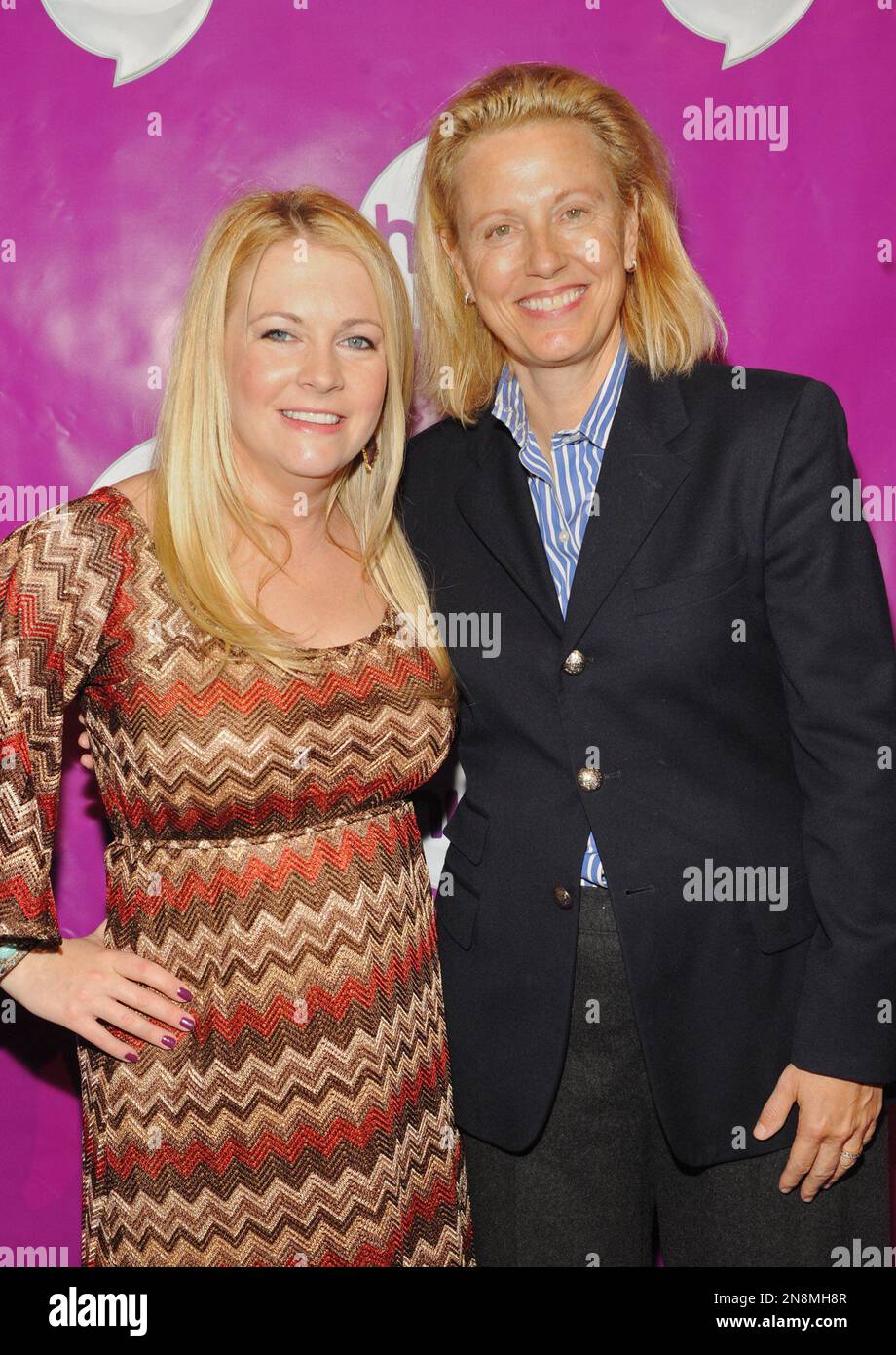 Melissa Joan Hart , left, and Chief Marketing Officer of The Hub Dena ...