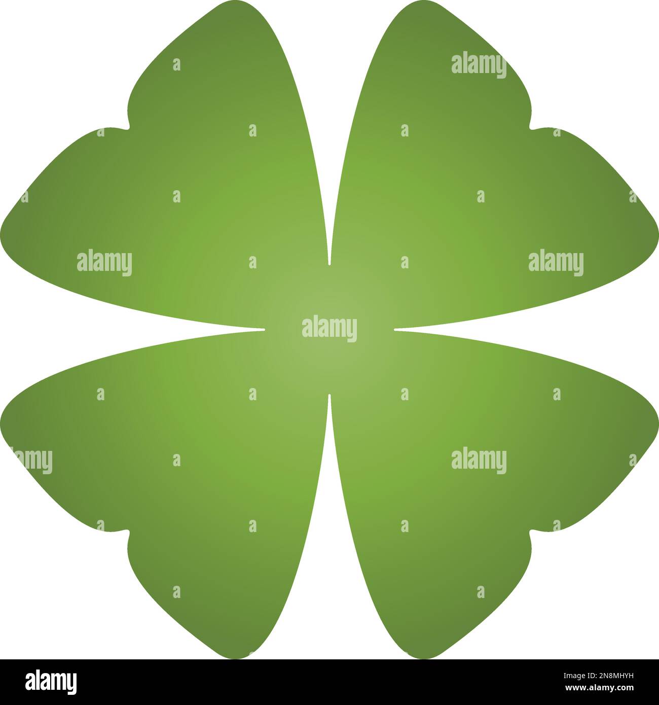 Shamrock - green gradient four leaf clover icon. Good luck theme design ...