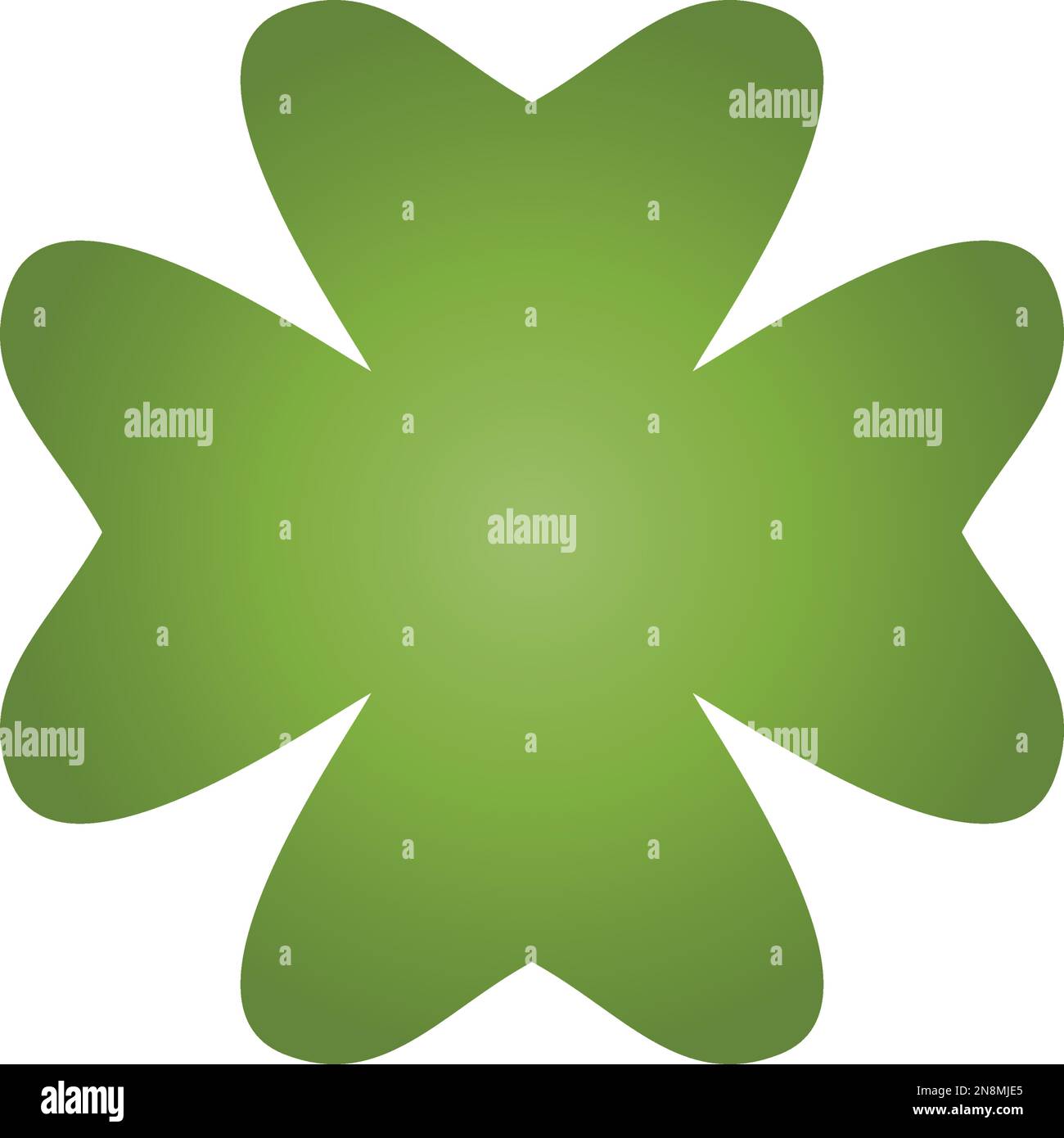 Shamrock - green gradient four leaf clover icon. Good luck theme design ...