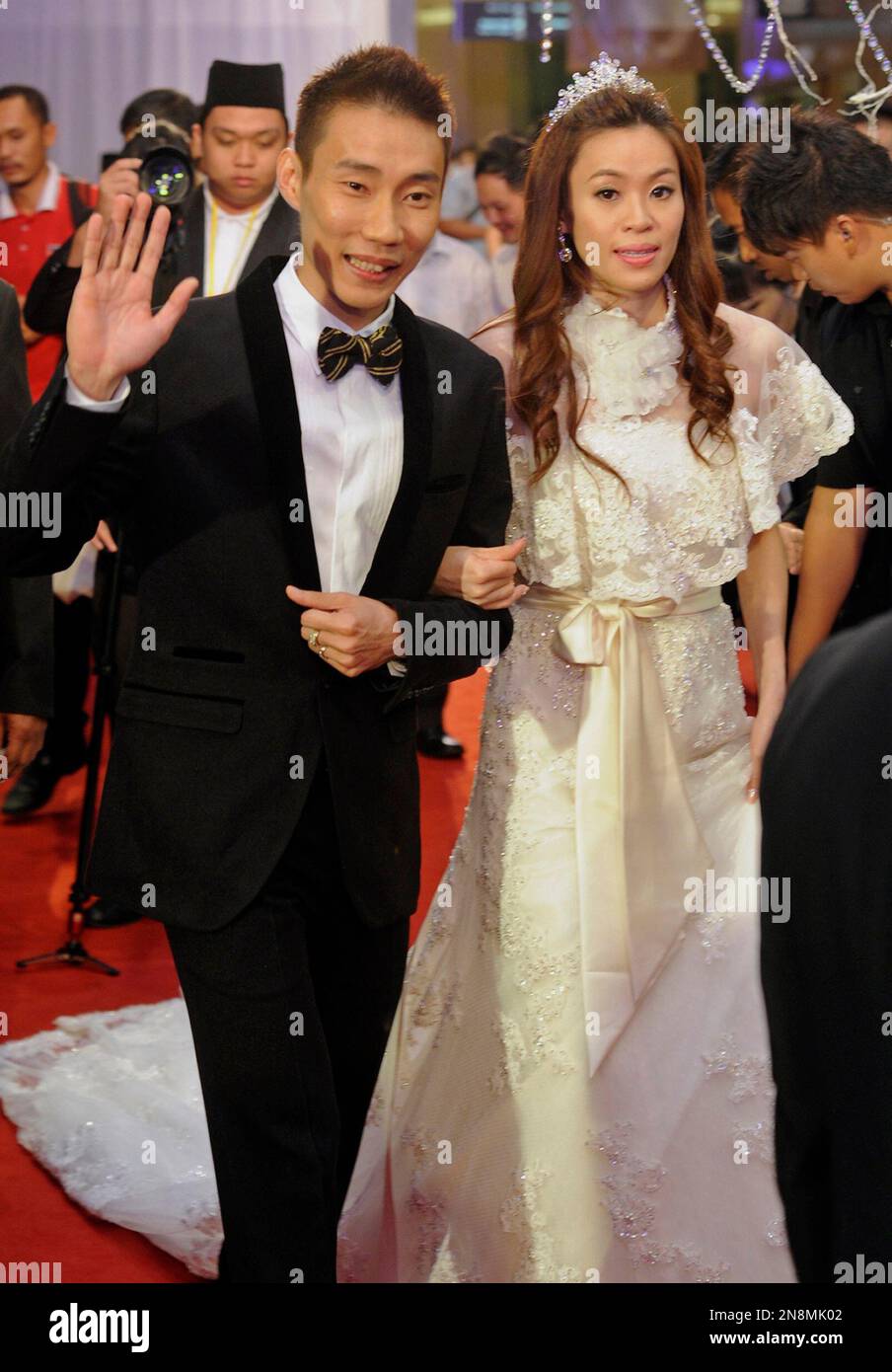 In this photo taken on Friday, Nov. 9, 2012, Malaysian badminton player ...