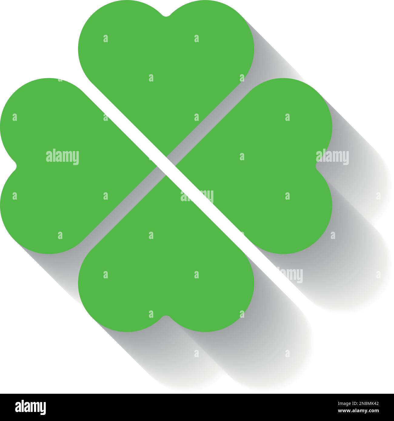 Shamrock - green four leaf clover icon. Good luck theme and Saint ...