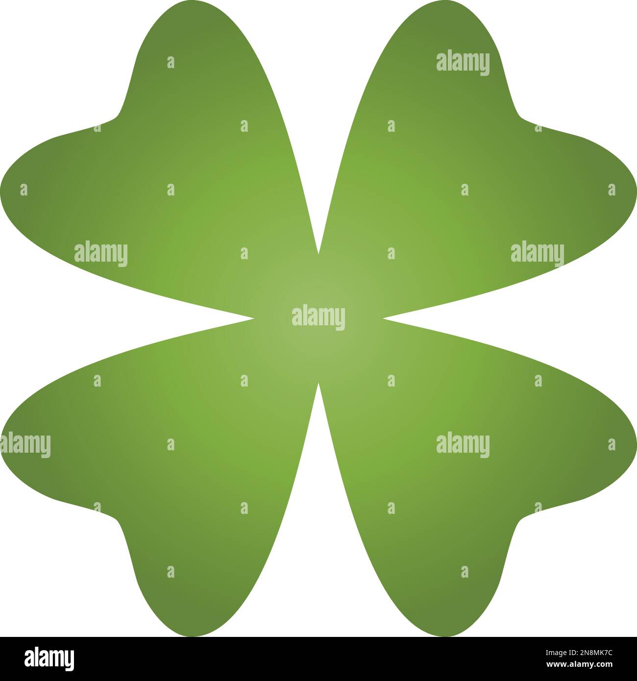 Shamrock - green gradient four leaf clover icon. Good luck theme design ...