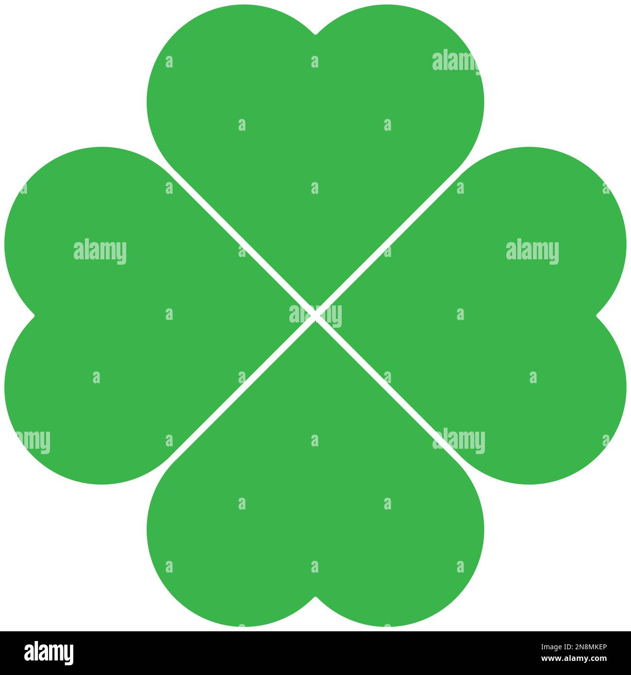 Shamrock - green four leaf clover icon. Good luck theme design element ...