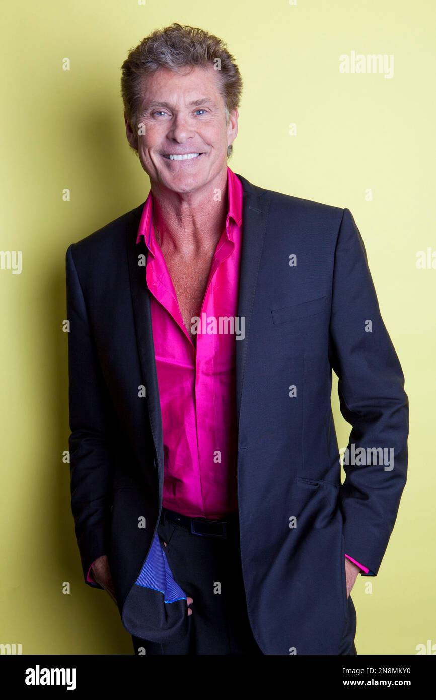 American actor, singer and producer David Hasselhoff poses for a ...
