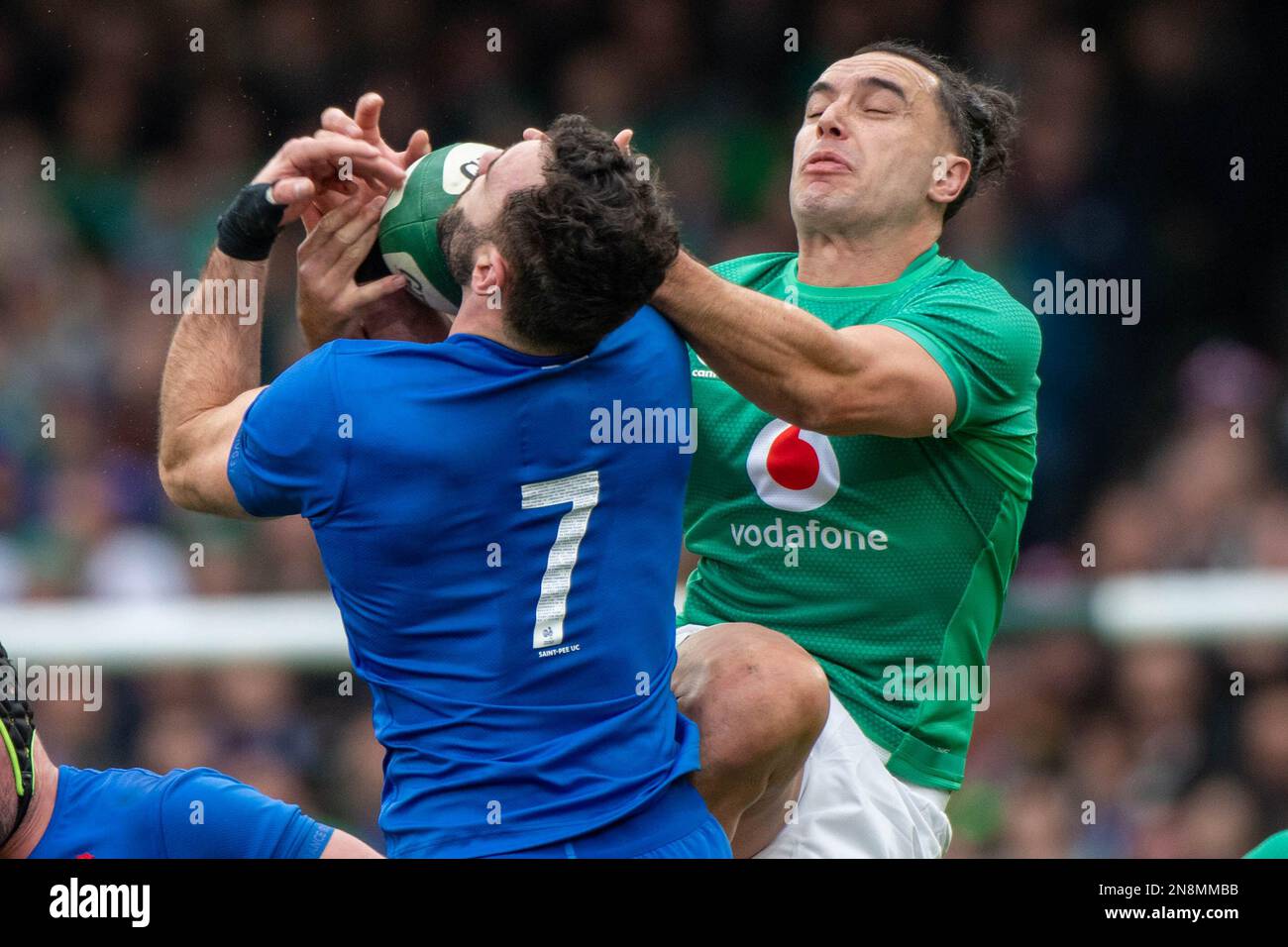 Dublin, Ireland. 11th Feb, 2023. Charles Ollivon of France and James ...