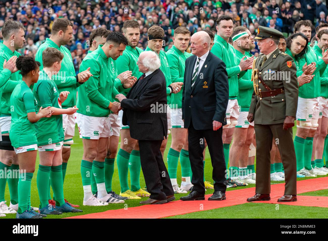 Dublin, Ireland. 11th Feb, 2023. The President of Ireland Michael D ...