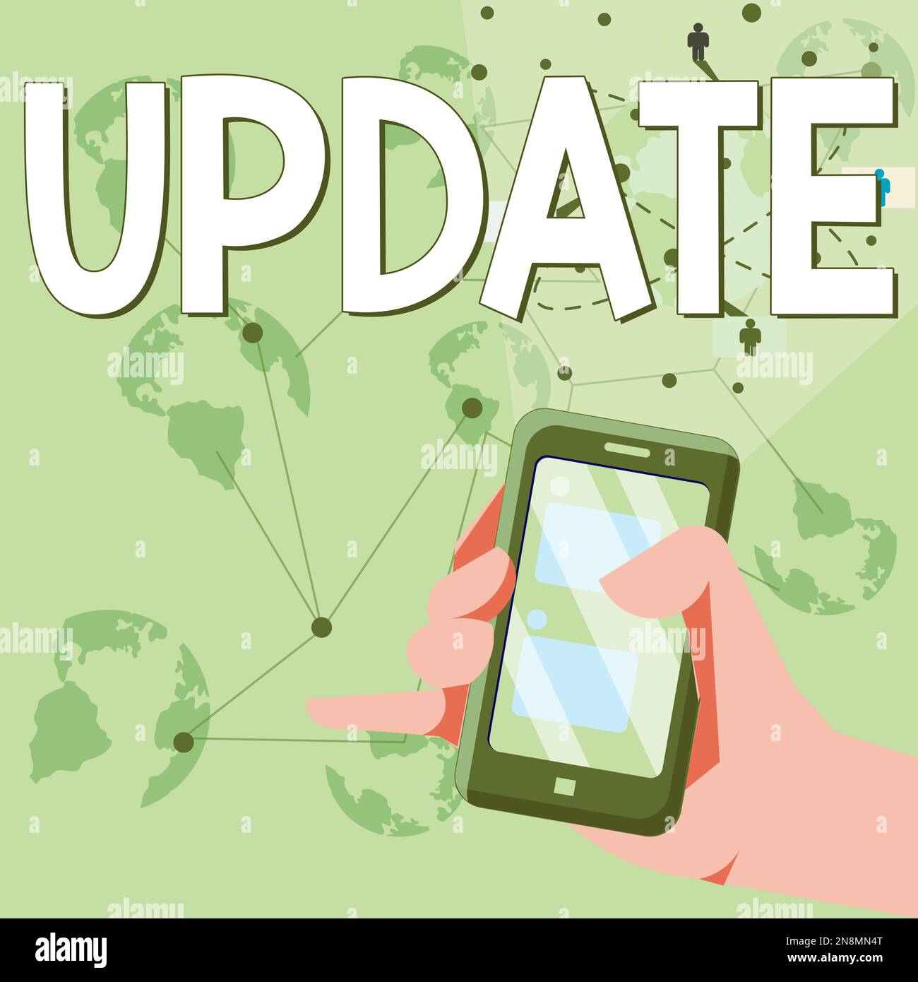 Inspiration showing sign Update. Internet Concept Up to date Make something more modern or ...