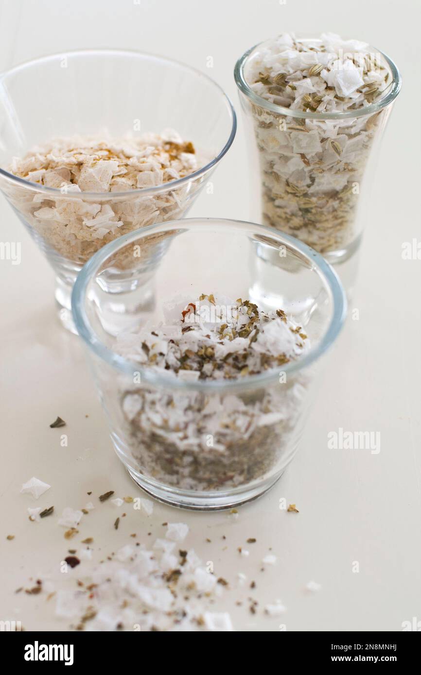 In this image taken on Oct. 22, 2012, savory salt combinations from top ...