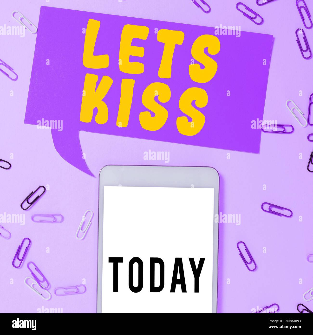 Handwriting text Lets Kiss. Business approach Sign of love expressing ...