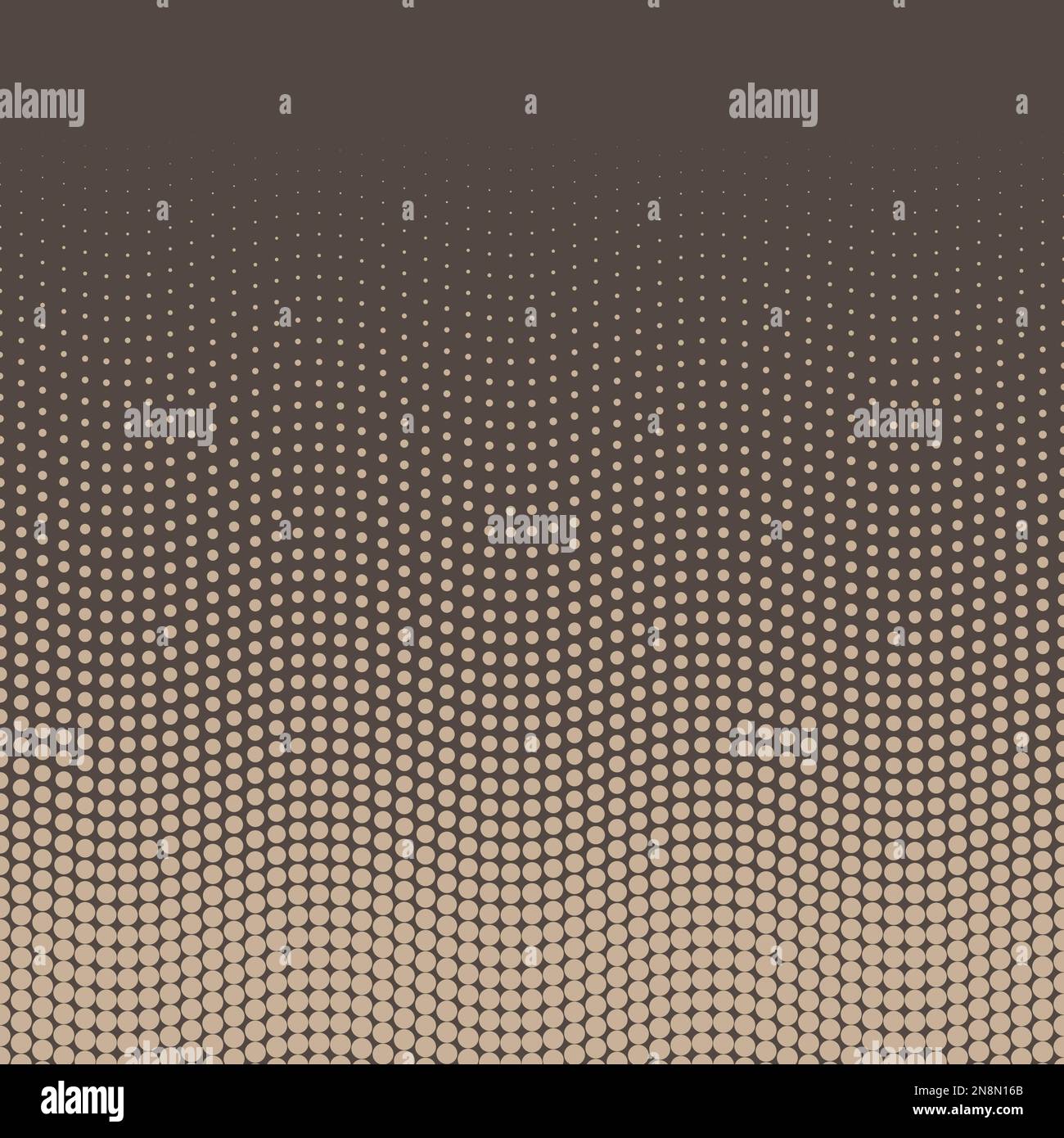 Halftone background of dots in wavy arrangement. Beige-brown bottom-top ...