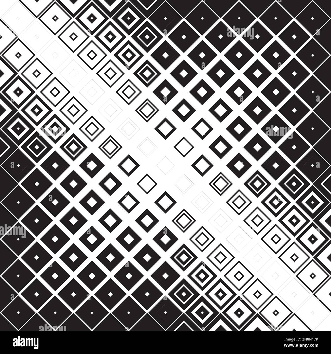 Seamless abstract vector background of black squares. Simple flat pattern in diagonal ...
